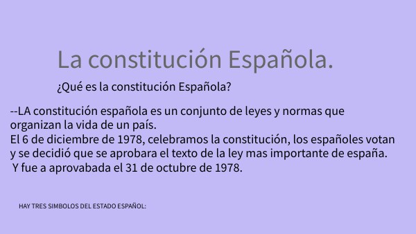 LA CONSTITUCIÓN ESPAÑOLA.