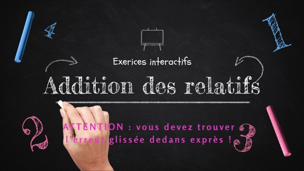 Addition des nombres relatifs | Genially