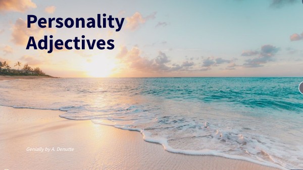 personality adjectives | Genially