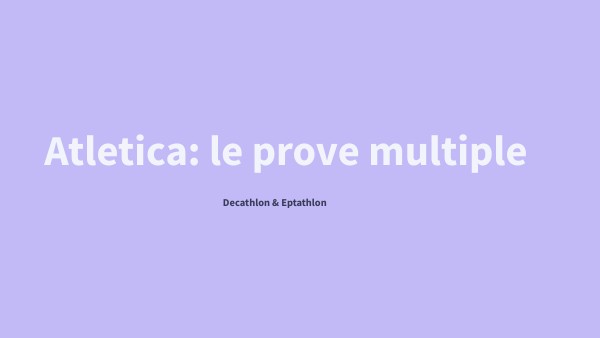 Le prove multiple | Genially