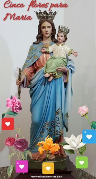 5 flores a Maria