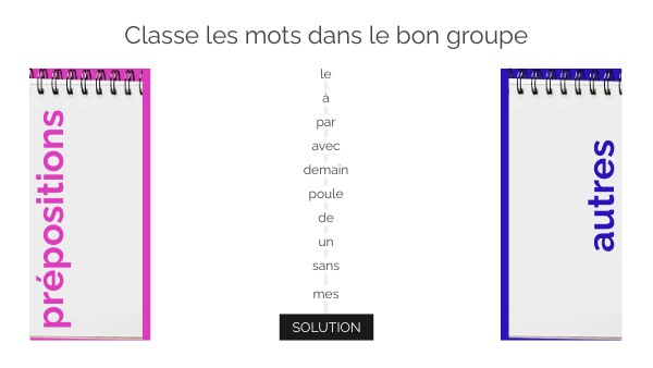 les prépositions | Genially