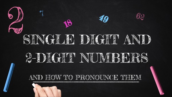 1 and 2-digit numbers and how to pronounce them