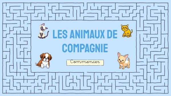 Les animaux de compagnie jeu | Genially