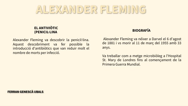Alexander Fleming (Mural) | Genially