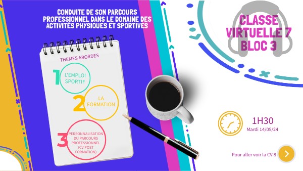 CV 7, 8 et 9 BLOC 3 de la formation CQP ALS