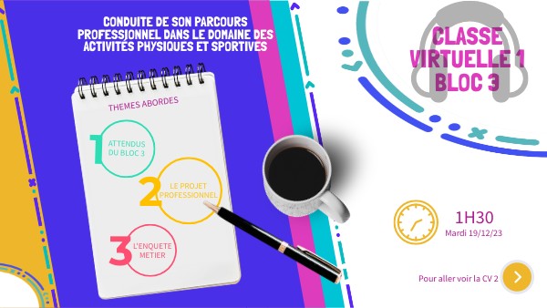 CV 1 et 2 BLOC 3 de la formation CQP ALS | Genially