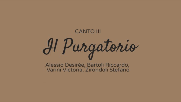 presentazione canto III purgatorio | Genially