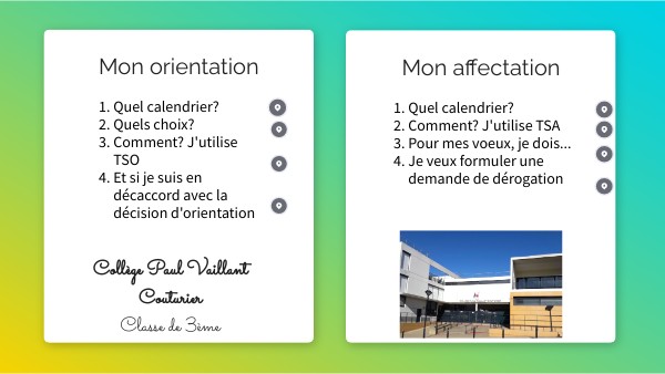 Après la 3ème : Orientation et affectation