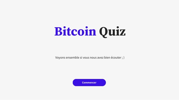 BITCOIN QUIZ