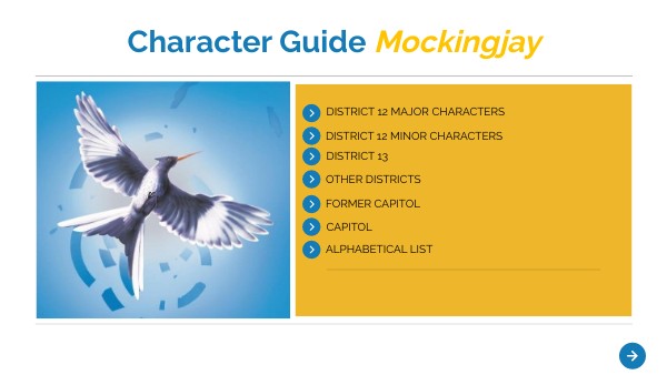 Mockingjay Character Guide | Genially