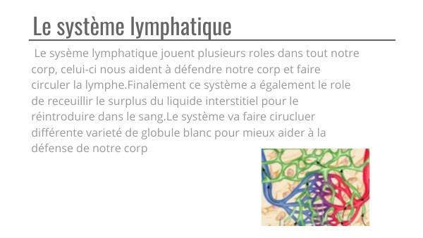 Le système lymphatique | Genially