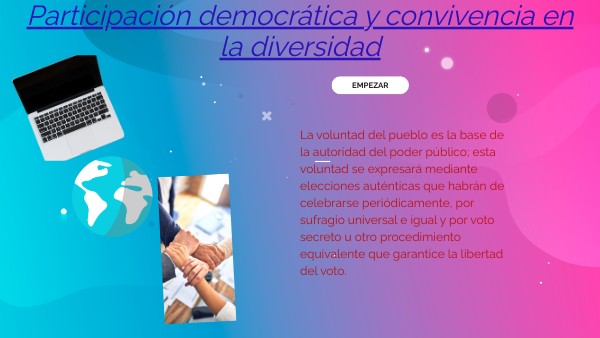 Participación democrática y convivencia en la diversidad