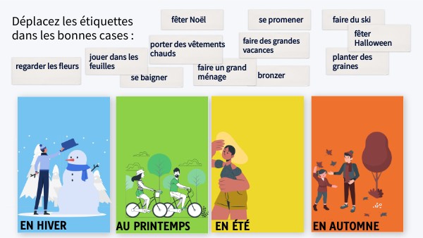 Les saisons et la météo - jeu interactif | Genially