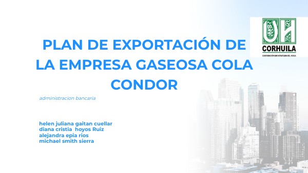exposición exportación gaseosa cóndor