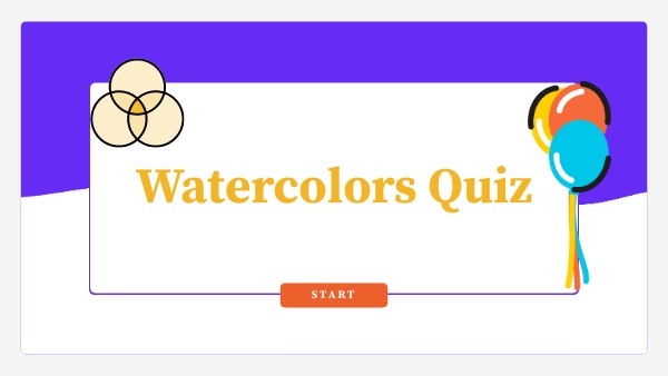 Watercolors quiz | Genially