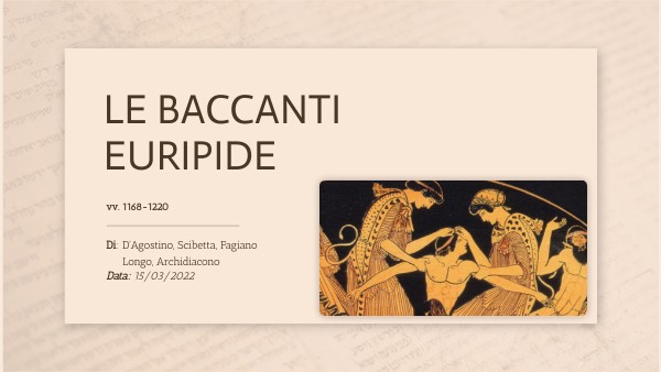 Baccanti | Genially