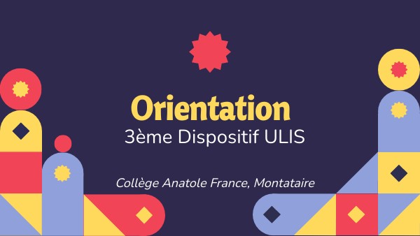 3ème ULIS ORIENTATION COLLEGE ANATOLE FRANCE | Genially