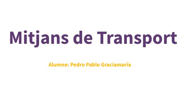 MITJANS DE TRANSPORT