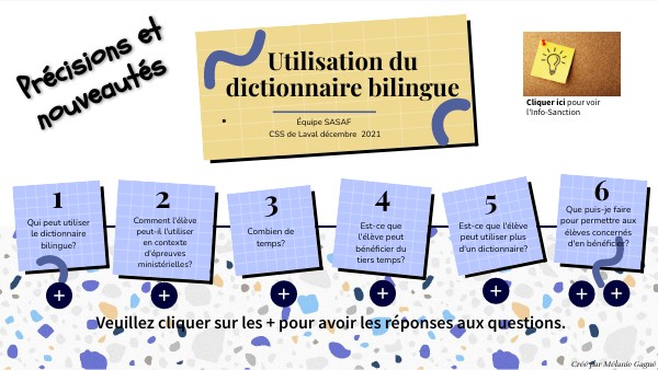 Utilisation du dictionnaire bilingue | Genially