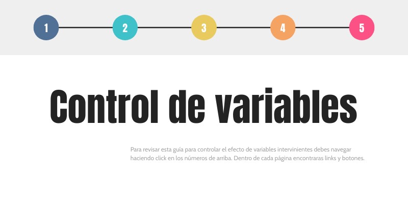 Guía para el control de variables