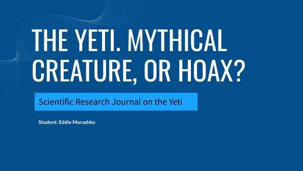 Yeti Research Journal | Genially