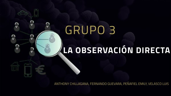 Grupo 3 La observación directa | Genially