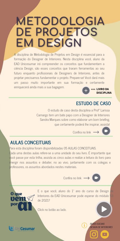METODOLOGIA DE PROJETOS EM DESIGN | Genially