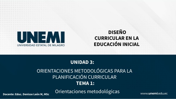U3.TEMA1.Orientaciones metodológicas | Genially