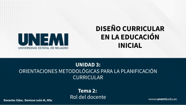 U3. Tema 2: Rol del docente | Genially