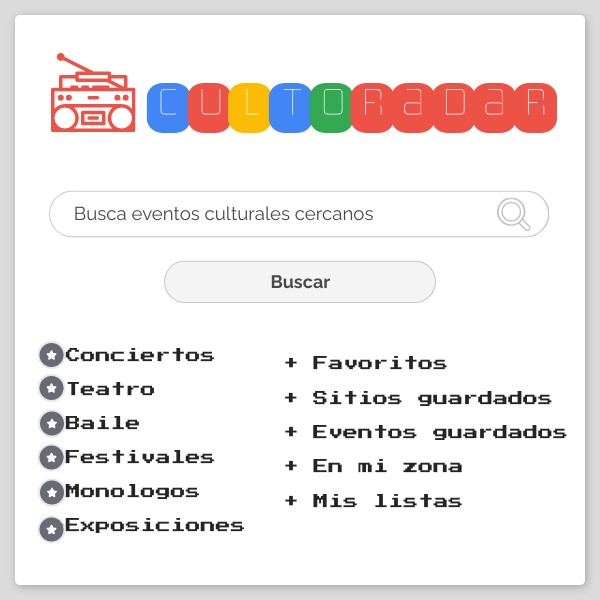 APLICACIón DE EVENTOS CULTURALES | Genially