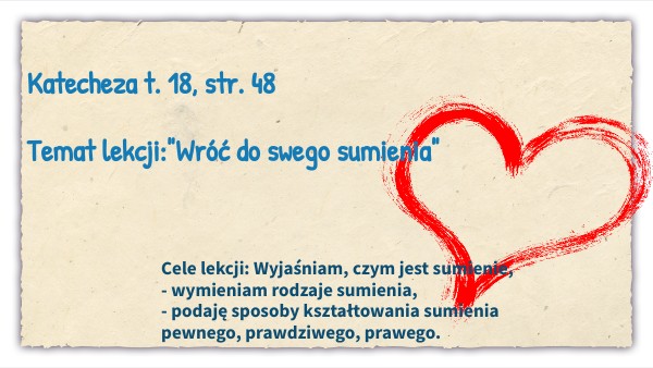 Wróć do swego sumienia kl. 8, T.18 | Genially
