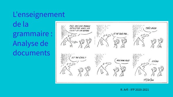 L'enseignement de la grammaire | Genially