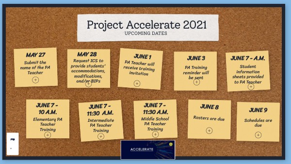 Project Accelerate Information 2021