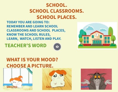 School rooms, places and rules. School online. | Genially