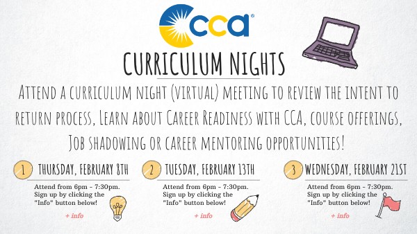 CCA Curriculum Nights 24-25 | Genially