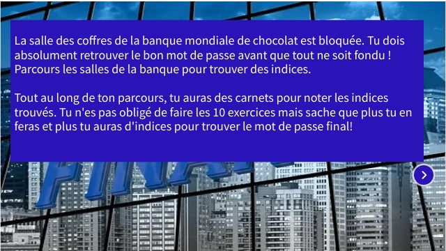 Banque Chocolat | Genially