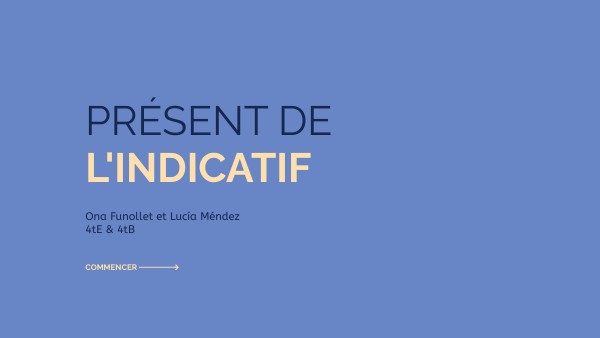 Présent de l'indicatif | Genially