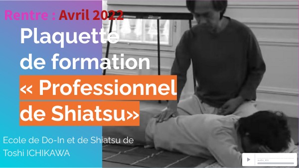 Site - Plaquette de formation professionnel de Shiatsu 2021-2023/24