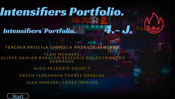 Intensifiers Portfolio, 4.-J, Equipo.