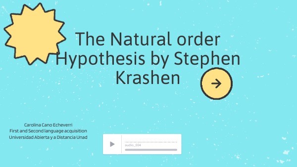 The natural order hypothesis | Genially