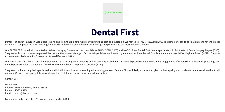 Dental First | Genially