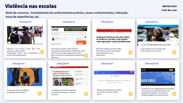 VIOLÊNCIA NAS ESCOLAS | Genially