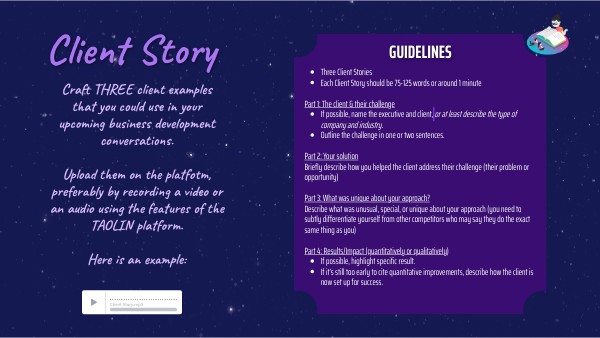 KPMG Assignment 1 Client Example | Genially