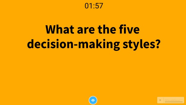 Decision making styles | Genially