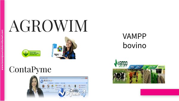 sotwers AgroWim, ContaPyme, Vampp bovino