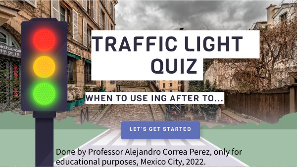 TRAFFIC LIGHT QUIZ | Genially