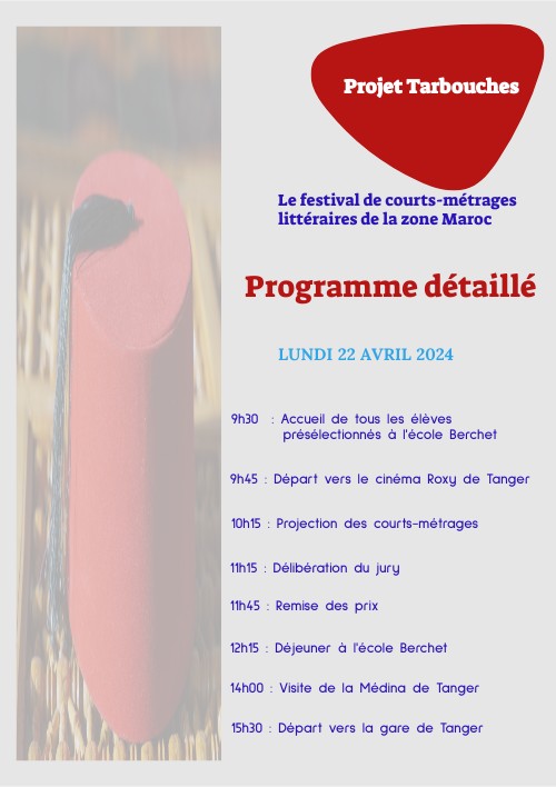 Programme projet tarbouches 2024 | Genially