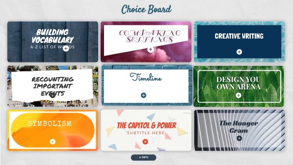 The Hunger Games Choice Board | Genially