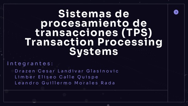 Sistemas de procesamiento de transacciones | Genially